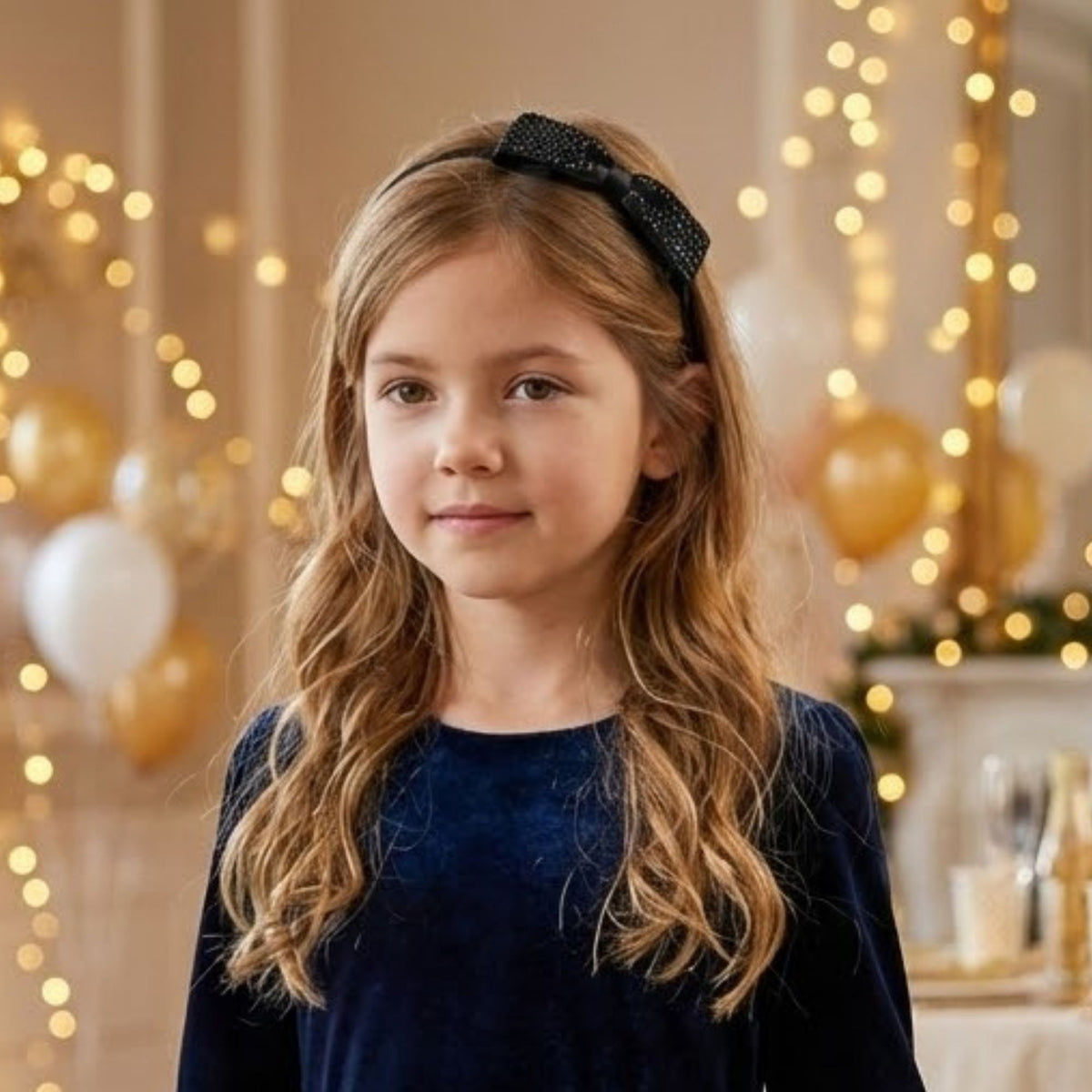 Black Jeweled Bow Headband – KIYUT